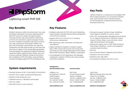 Key Facts Lightning Smart PHP IDE Key Benefits Key Features System