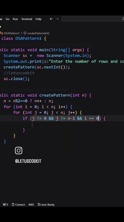 Pattern Program Coding Javadevelopment Java Programming Youtube