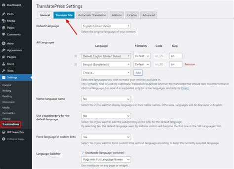 Using Translatepress Wp Team