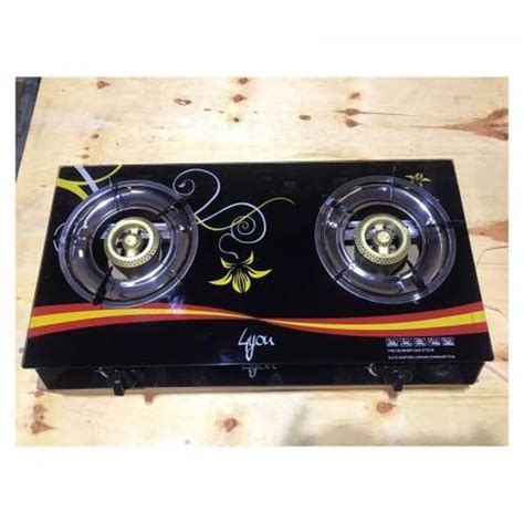 4you 2 Burner Glass Top Gas Stove Double Burner Gas Efficient Price