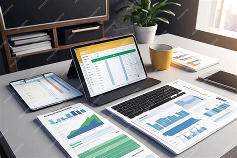 Premium Photo Spreadsheets Concept Illustration