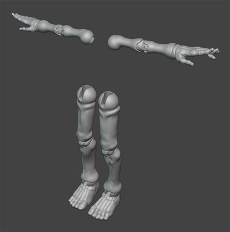 💀 Kabbit Addon Mr Bones Skeleton Limbs・ 3d File For 3d Printing・cults