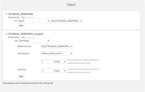 recipes with time range dependence partitions is it possible to ignore
