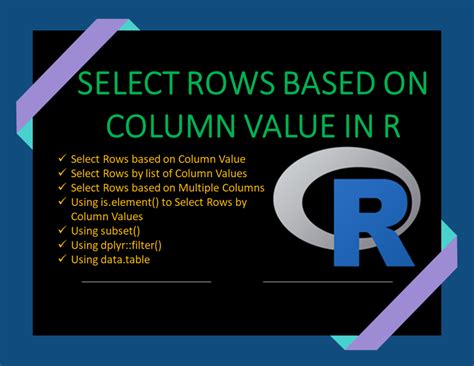 select rows based on column value in r spark by {examples}