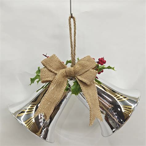 Christmas Bells Ornaments Silver Christmas Tree Bells Pendants Craft