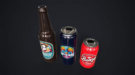 Artstation Various Drinks Game Assets
