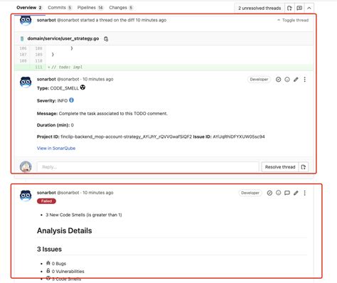 [gitlab] Some Codesmell Have Not Been Commented On In Pr Mr · Issue 776 · Mc1arke Sonarqube