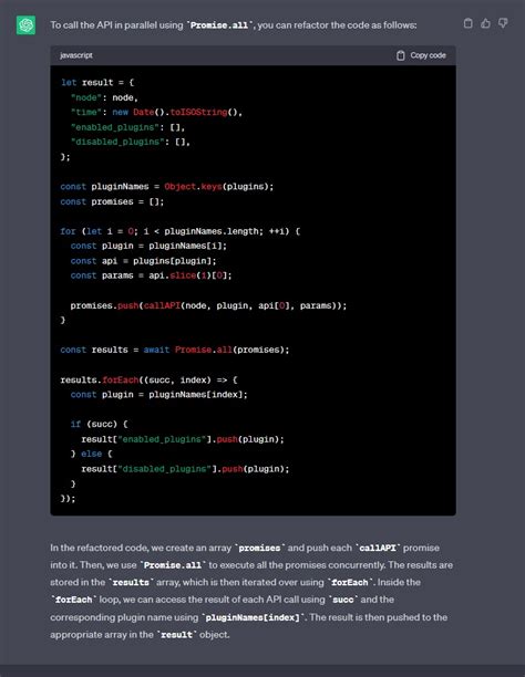 Chatgpt Refactorsrewrites The Code Using Promiseall Sending