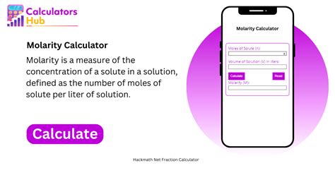 Molarity Calculator Online Calculatorshub