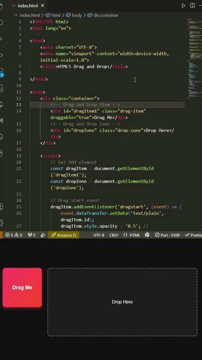 Html Api Drag And Drop Coding Programminghtml5css3 Webdevelopment Javascript Youtube