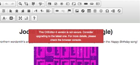 Warning Message Ckeditor Version Is Not Secure ℹ️ Support Phplist Discuss