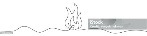 화재의 연속 선 그리기 화염 선형 아이콘입니다 한 줄 그리기 배경 연속 회선 발사 아이콘입니다 개념에 대한 스톡 벡터 아트 및 기타 이미지 Istock