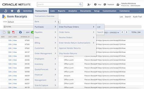 Netsuite Purchase Orders Integration