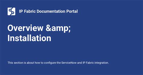 Overview And Installation Ip Fabric Documentation Portal Overview And Installation Ip Fabric Documentation Portal