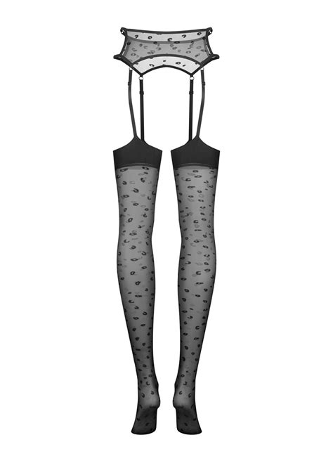 Obsessive Isinne Garter Stockings Pończochy Z Pasem