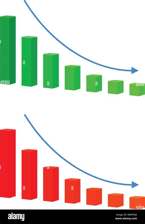 Chart With Bars Declining Vector Icon Decrease Sign Icon Finance Graph Symbol Stock Vector