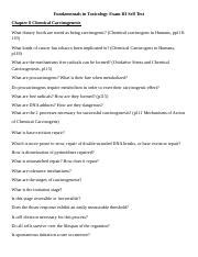 Tox Exam III Review Questions Docx Fundamentals In Toxicology Exam III Self Test Chapter