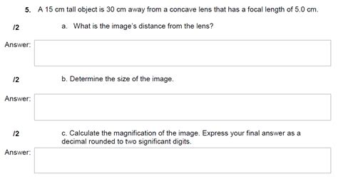 Solved A Cm Tall Object Is Cm Away From A Concave Chegg Com