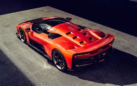 Download 2025 Ferrari F80 4k Top View Exterior Hypercar New Red