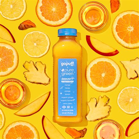 Gopuff X Pure Green Immunity Juice Refresher 16 Oz Delivered In As Fast As 15 Minutes Snap