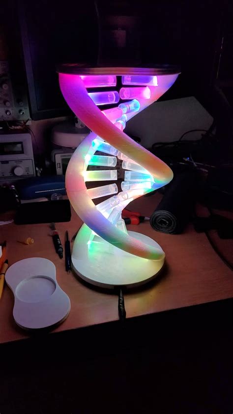 Made A Dna Lamp That Randomly Generates Pieces Of Dna Secret Santa T R Labrats