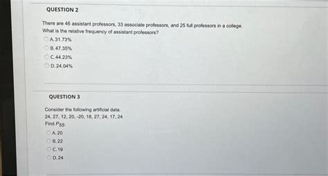 Solved There Are 46 Assistant Professors 33 Associate