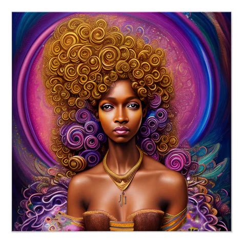 Black Woman Melanin Queen Brown Skin Sista Women Poster Zazzle