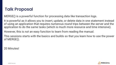Merge A Quick Introduction Postgresql Nyc 2023 Speaker Deck