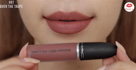 Son Mac 997 Over The Taupe Powder Kiss Liquid Nâu Tây