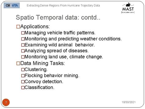 Extracting Dense Regions From Hurricane Trajectory Data Praveen