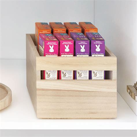 Wooden Pantry Storage Bin With Handle Tall Medium Not A Boring Box