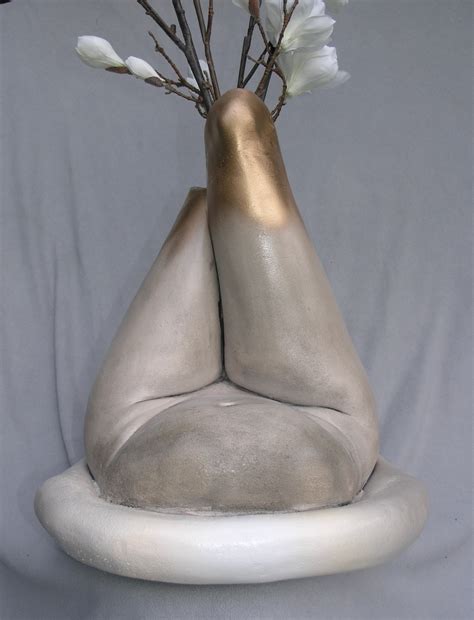 Equinox Erotic Art Live Cast Sculpture Vagina Vase Legs Nude Woman Etsy