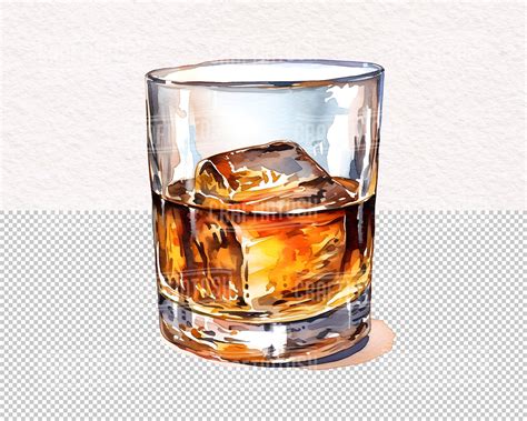 Whiskey Glass Clipart Whiskey Clipart Whiskey Png Watercolor