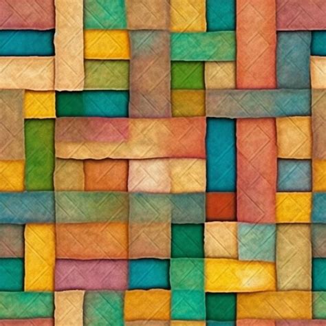 Premium Ai Image A Close Up Of A Colorful Tile Pattern With A Square Design Generative Ai