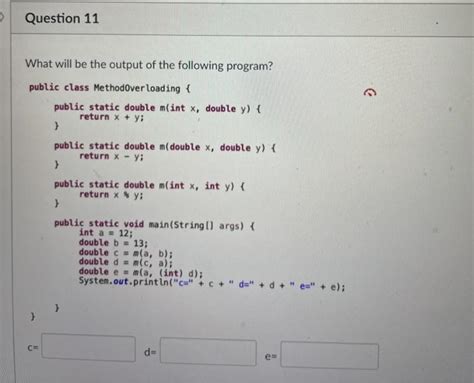 solved question 11 what will be the output of the following