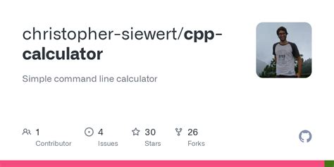 Github Christopher Siewertcpp Calculator Simple Command Line Calculator