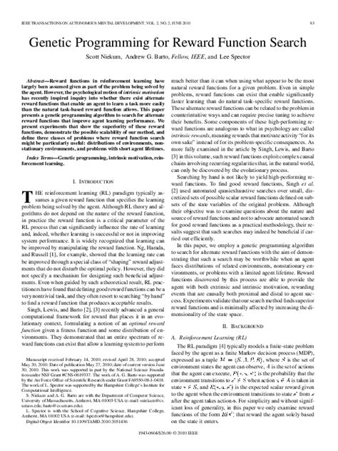 pdf genetic programming for reward function search