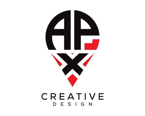Premium Vector Apx Letter Location Shape Logo Design