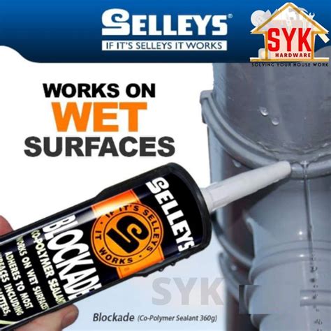 Syk Selleys Blockade Co Polymer Sealant Neutral Silicone Seal Roof Gutter Seal Wet Surface Grey