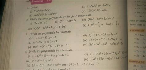 Divide The Polynomials By Trinomials Filo