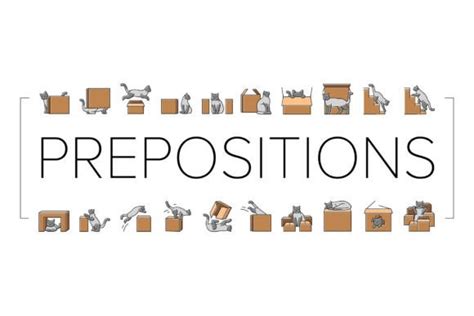 Preposition English Language Icons Set Graphic By Stockvectorwin · Creative Fabrica