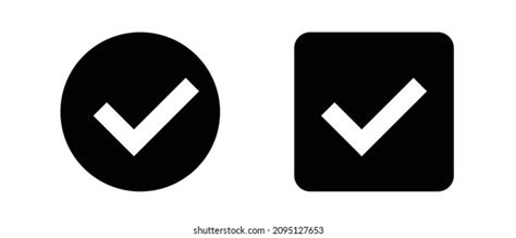 Round Square Checkbox Silhouette Icons Stock Vector Royalty Free 2095127653 Shutterstock