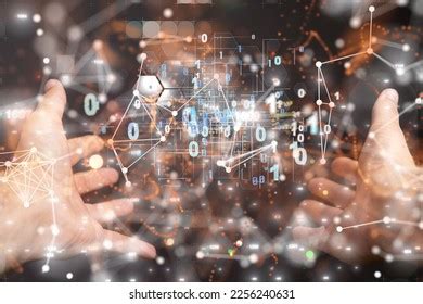 Big Data Visualization Backgroundabstract Technology Stock Illustration