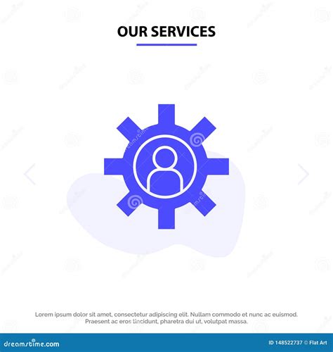 Our Services Customer Support Employee Service Support Solid Glyph Icon Web Card Template
