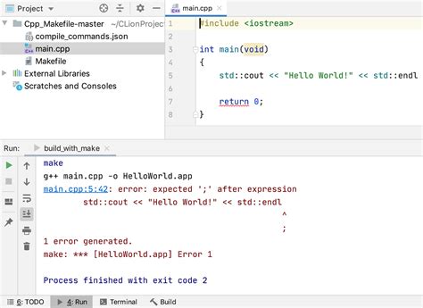 Parsing GCC Build Error Ouptut For A Makefile Compiledb Project IDEs Support IntelliJ