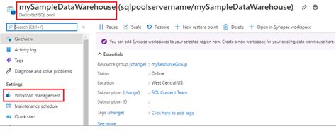빠른 시작 워크로드 분류자 만들기 포털 Azure Synapse Analytics Microsoft Learn