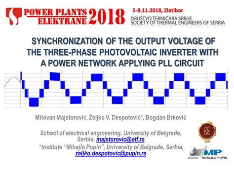 Pdf Synchronization Of The Output Voltage Of The Three Phase