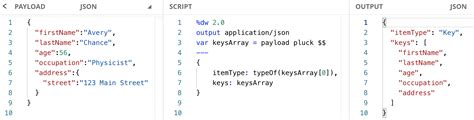 How To Extract The Keys From An Object In Dataweave Using Keysof