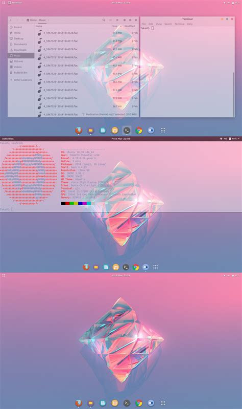 [gnome] Ubuntu 18 10 Glass Pink R Unixporn