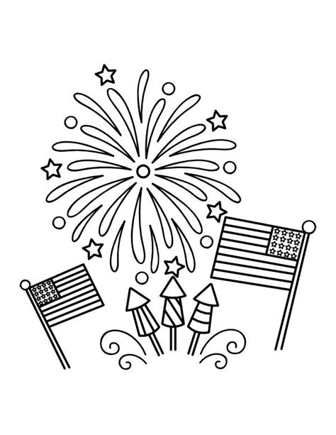 Printable Fourth Of July Fireworks Coloring Page Artofit